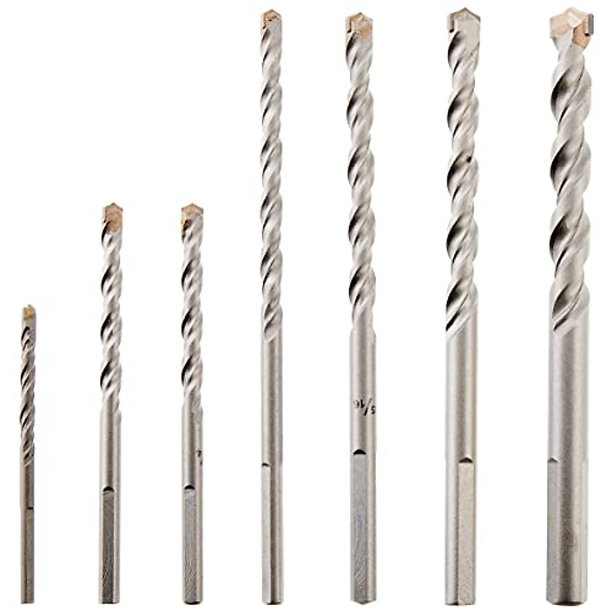 Amazon Brand - Denali Masonry Drill Bit Set, 7-Piece