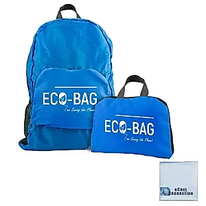 Acuvar Packable Foldable Ultralight Lightweight Travel Camping Hiking Outdoor Sports Waterproof Backpack Daypack Blue Large