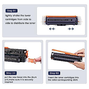 410A Compatible Toner Cartridges Replacement for HP 410X CF410A CF411A CF412A CF413A for Color Pro MFP M477fnw M477fdw M477fdn Pro M452dn M452nw M452dw Printer (Black, Cyan, Magenta, Yellow, 4 Pack)