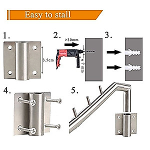 FJSM Wall Mounted Clothes Drying Rack 2 Pack Laundry Clothes Hanger Rack Hooks Stainless Steel Heavy Duty Clothes Hanger Rod with Swing Arm Towel Holder Closet Storage Organizer for Bath Bedrooms