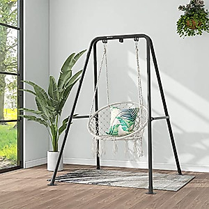 G TALECO GEAR Hammock Chair Stand,Heavy-Duty Steel Hammock Stand,300LBS Multi-Use Swing Stand for Outdoor Indoor，Hammock Chair not Include