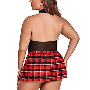Avidlove Sexy Lingerie for Women School Girl Outfits Cosplay Lingerie Set Plus Size Lingerie