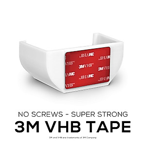 Screwless Wall Mount for Eero Mesh WiFi (NOT Compatible with Eero 6/Pro 6/Beacon), VHB Stick On Holder, Easy to Install, No Tools, No Mess, No Drilling, Strong Adhesive Mount, White by Brainwavz