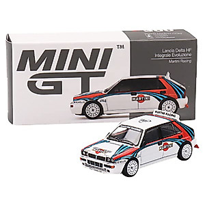 Truescale Miniatures Lancia Delta HF Integrale Evoluzione White w/Graphics Martini Racing Ltd Ed to 3600 pcs 1/64 Diecast Model Car by True Scale Miniatures MGT00300
