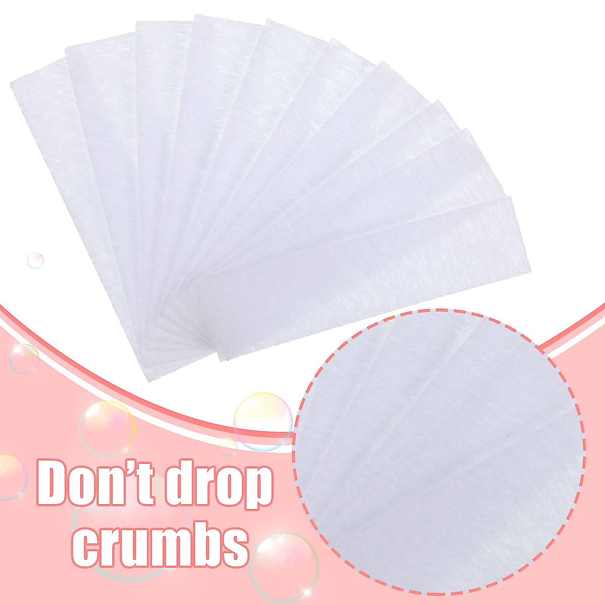 Maitys Eyebrows Small Wax Strips Kit Hair Removal Paper Facial Strips Epilating Pads for Women Men Eyebrow Body Face Arms Lip, 0.4 x 2.4 Inches, White, Wax Not Included(200 Pieces)