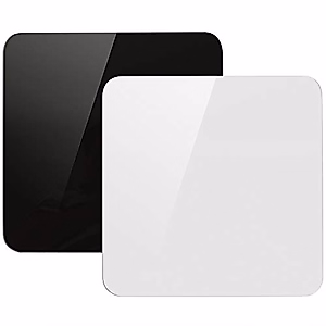 Acrylic White & Black Reflective Display Table Riser Backdrops for Professional Product Photography, KINJOEK 12 x 12 Inch, 30 x 30 cm Background Boards for Product Table Top Photography Shooting