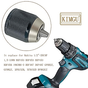 N242399 766015-4 763252-1 763248-2 Chuck Keyless 2-13mm 1/2-20UNF Replacement for DeWALT BOSCH MAKITA HITACHI Ryobi BIT