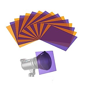 Halloween Light Gels 16PCS Lighting Gels Color Thickened Light Filters Sheets for Led Light or Outdoor Landscape