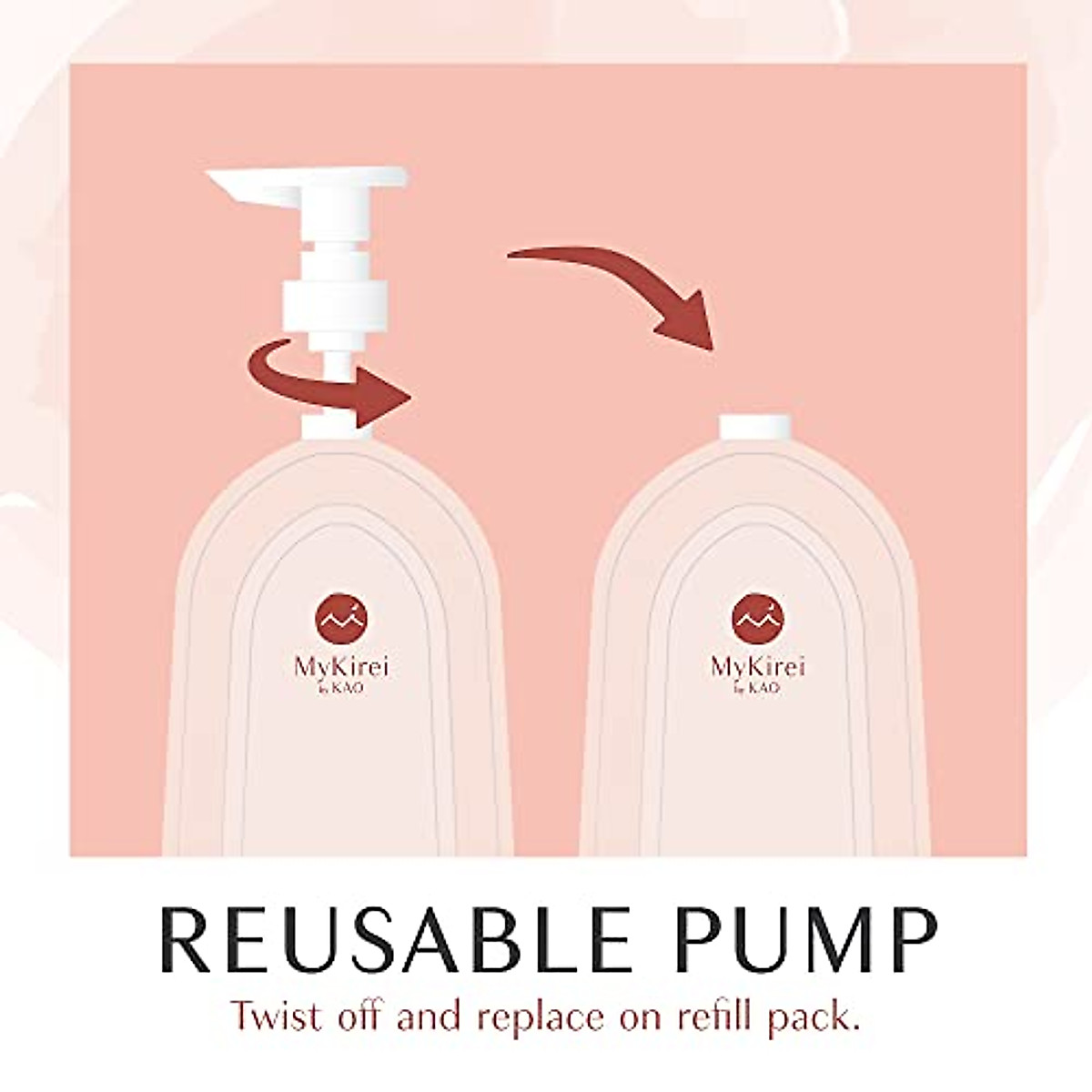 MyKirei By Kao Conditioner Refill with Japanese Tsubaki & Rice Water for Hair, Sustainable Bottle, Citrus, 10.1 oz