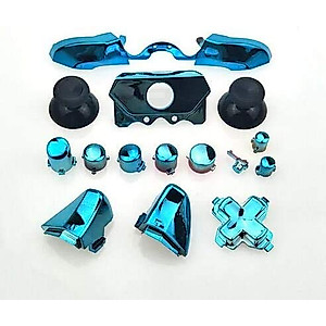 Ambertown Bumpers Triggers Buttons DPad LB RB LT RT for Xbox One Elite Controller Chrome Blue