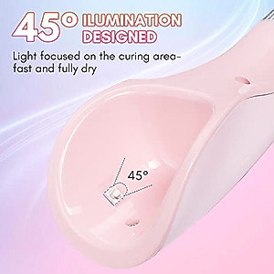 Makartt Mini UV LED Nail Lamp, Rechargeable Portable Light for Rhinestone Glue, Flash Curing Gel Polish Dryer with 2 Timers, Manicure Lamp for Nail Art