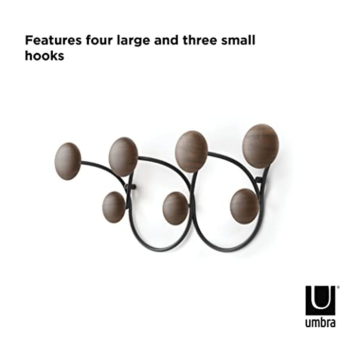 Umbra Dotsy 7 Hook Black/Walnut
