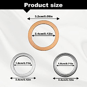 12pcs Differential Transfer Case Crush Washer Gasket Kit Compatible with Toyota Lexus Scion 4Runner Land Cruiser Tundra Tacoma FJ Cruiser Highlander RAV4 Sienna 9043024003, 1215710010, 90430A0003