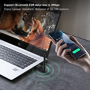 EDUP USB Bluetooth 5.1 Adapter Long Range for PC High Gain for Desktop Laptop Bluetooth Dongle EDR Wireless Receiver Transfer for Mouse, Keyboard,Speakers,Windows 11/10/8/8.1/7
