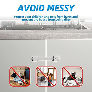 Cabinet Locks for Babies,Baby Proofing Cabinets,Child Locks for Cabinets, Child Proof Cabinet Latches,Child Safety Cabinet Locks, Drawer Locks Baby Proofing （2 Pack）