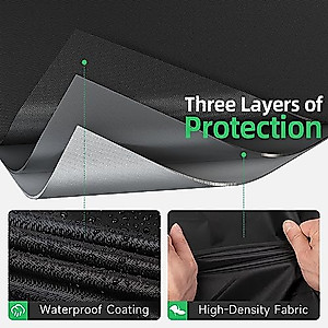 MR. COVER Outdoor Chair Covers, Patio Furniture Covers Waterproof & UV-Protection, Fits up to 32W x 37D x 36H Inches, with Air Vent and Handles, Black, 2 Pack