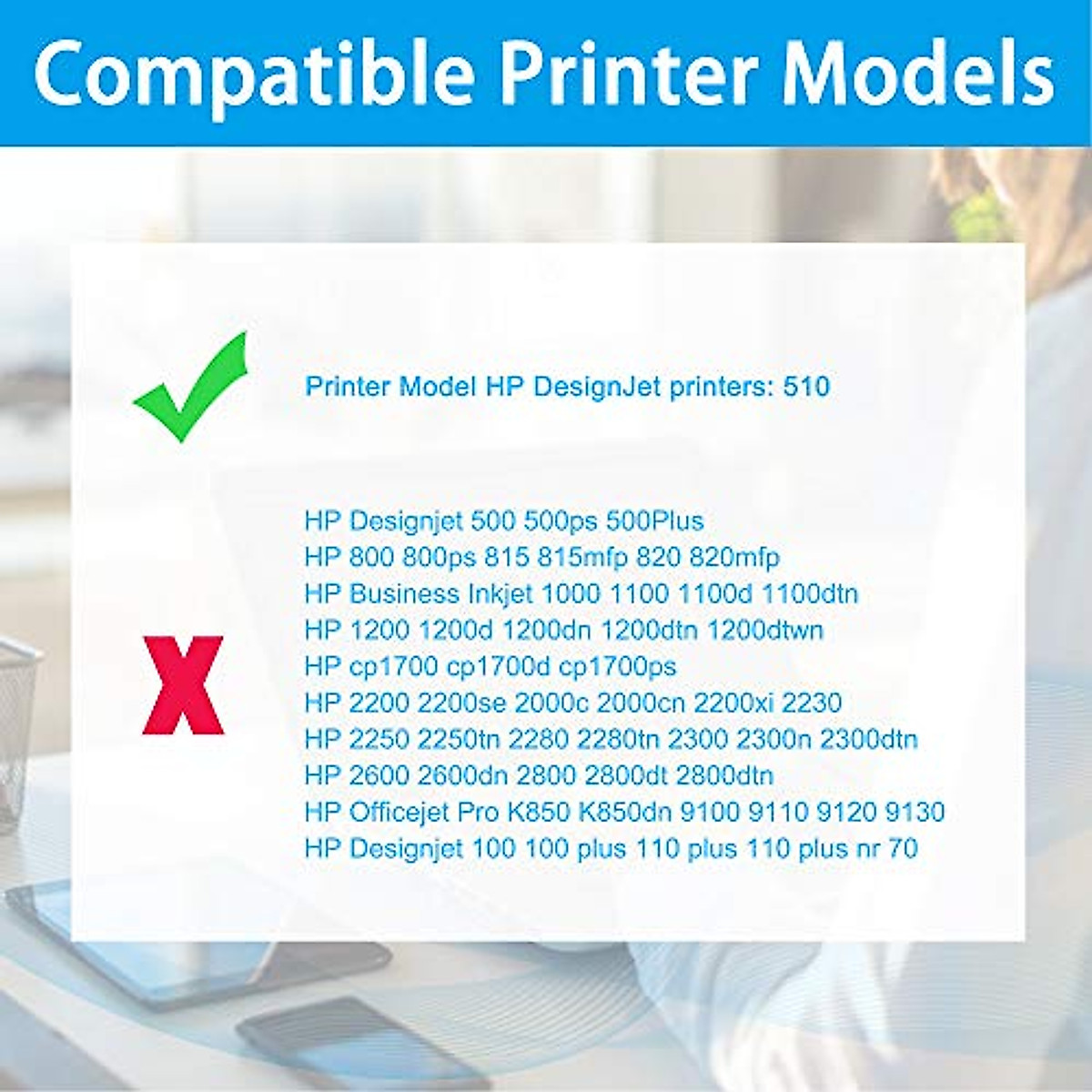 LCL Compatible Professional Version Ink Cartridge Replacement for HP 82 CH565A C4911A C4912A C4913A 510 (2Black Cyan Yellow Magenta 5-Pack)