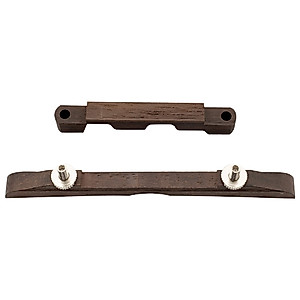 Musiclily 114mm Rosewood Adjustable Compensated Mandolin Bridge Set
