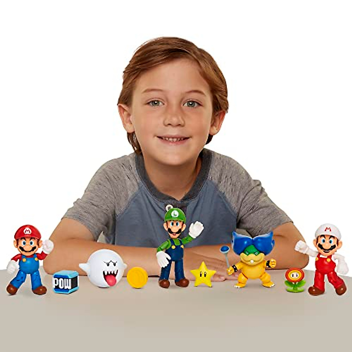 Super Mario Collectible Mario 4" Poseable Articulated Action Figure with POW Accessory