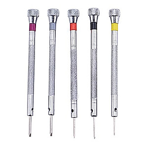 Micro Precision Jewelry Screwdriver Set - 5 PCS Screwdrivers with 5 Extra Replace Blades for Watch Repair,Eyeglasses Repair,Jewelry Work,Electronics Repair