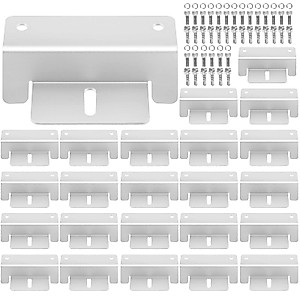 MOUYAT Set of 24 Solar Panel Mounting Bracket, Aluminum Alloy Solar Panel Z Brackets Kit with Nuts and Bolts, Supporting Hardware for Solar Panel, RV, Roof, Boat, Caravans, Off-Grid, Silver