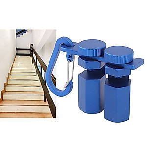 Stair Gauge Knob, Aluminium Alloy Square Gauge Stair Stringer Layout Tool for Speed Square Circular Saw Rip Guid Framing Jig (Blue)