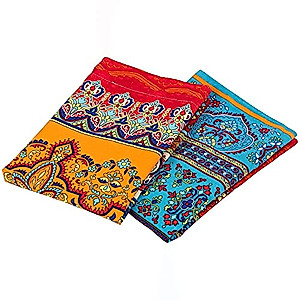 Boho Sheets Set Queen(4 PCS) Boho Colorful Tribal Striped Bed Sheets 14" Deep Pocket Ethnic Fitted Sheet Bohemian Flat Sheets 2 Pillowcases