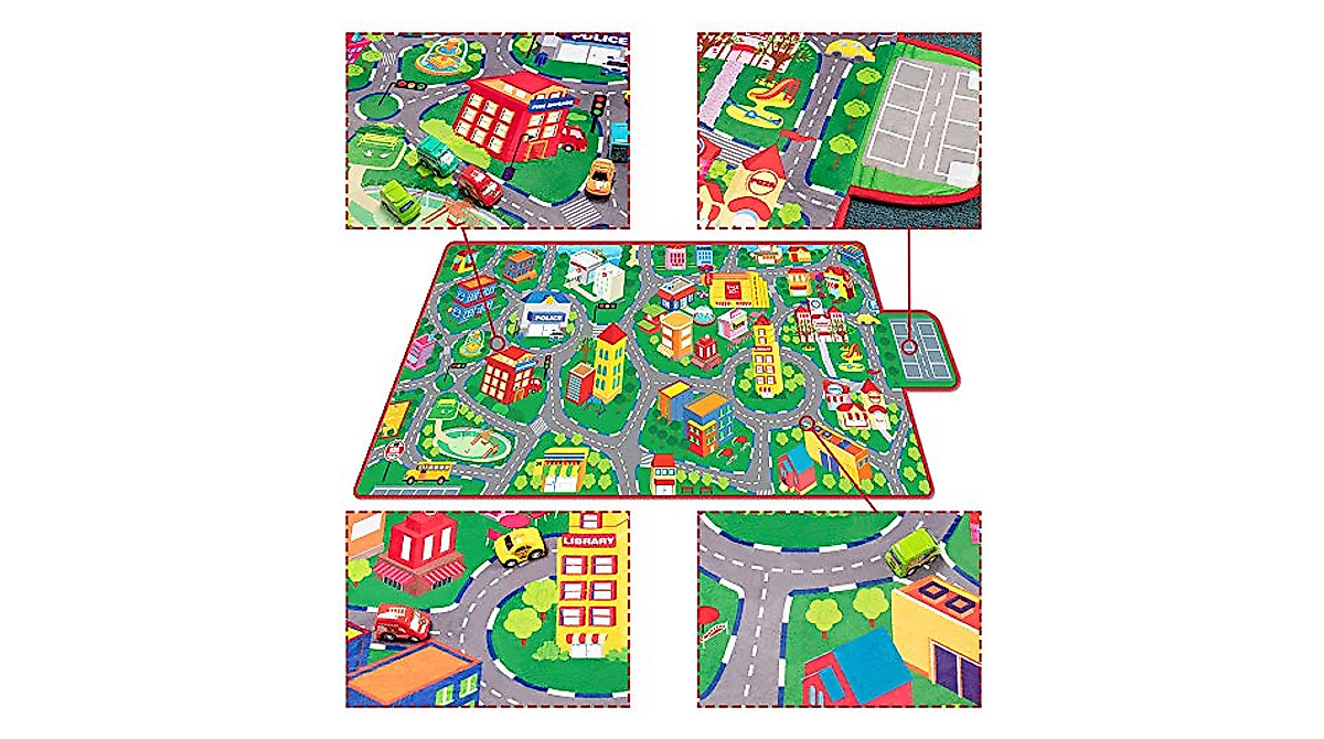 Beetoy Car Rug Play Mat for Creative Kids Playtime