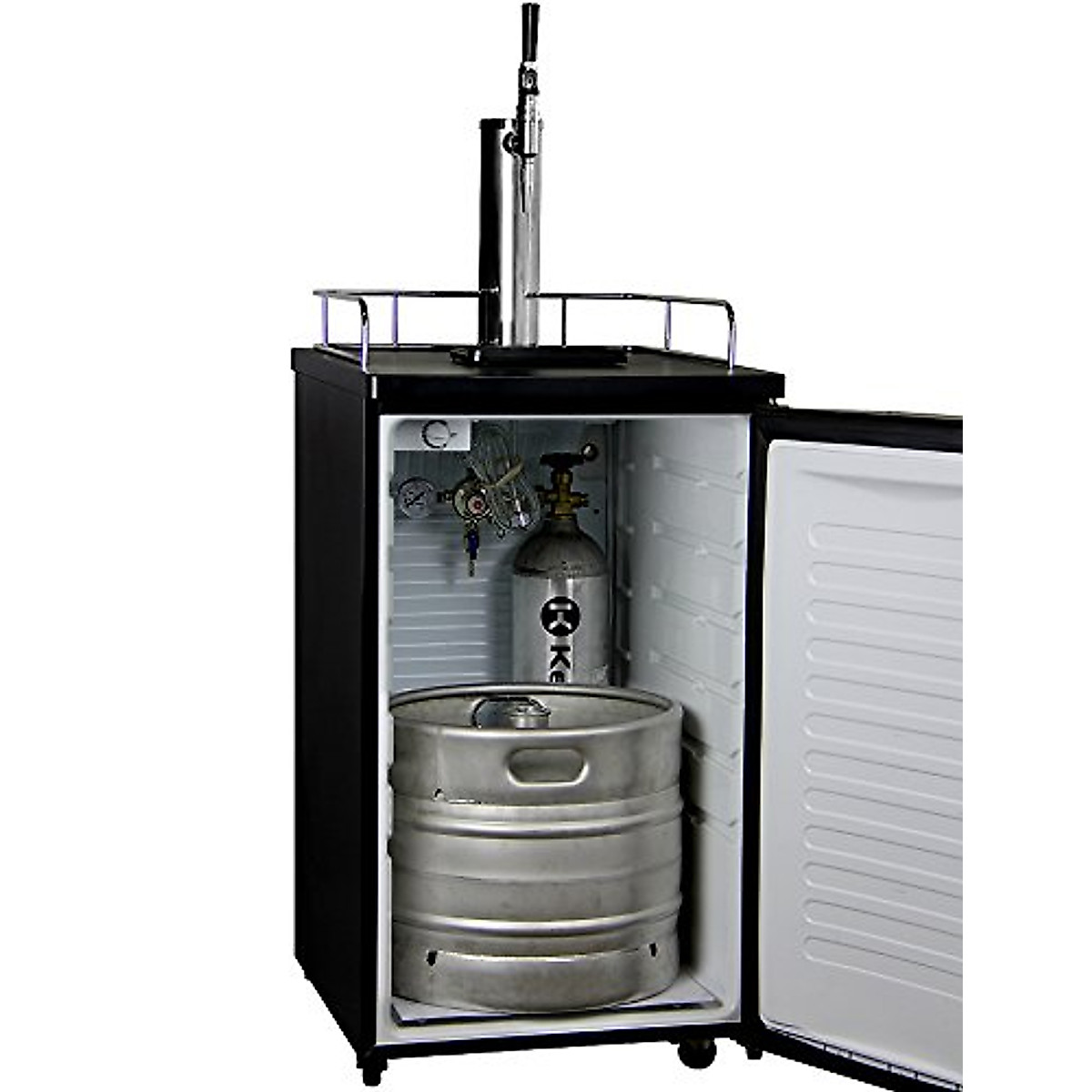 Kegco MPK199SS-G Guinness Dispensing Kegerator with Black Cabinet and Stainless Steel Door