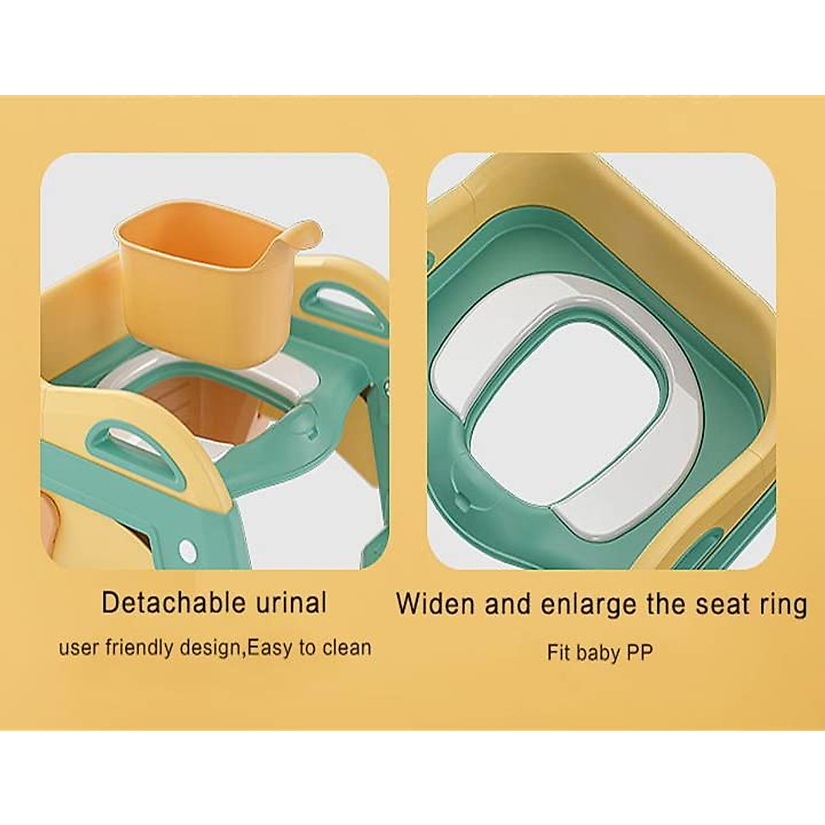 2 in1 Potty Training Seat and widening Double Layer Pedal Toilet Ladder,Potty with Non Slip pad,Two Sets,with Toilet Training Function,with Toilet Training Function