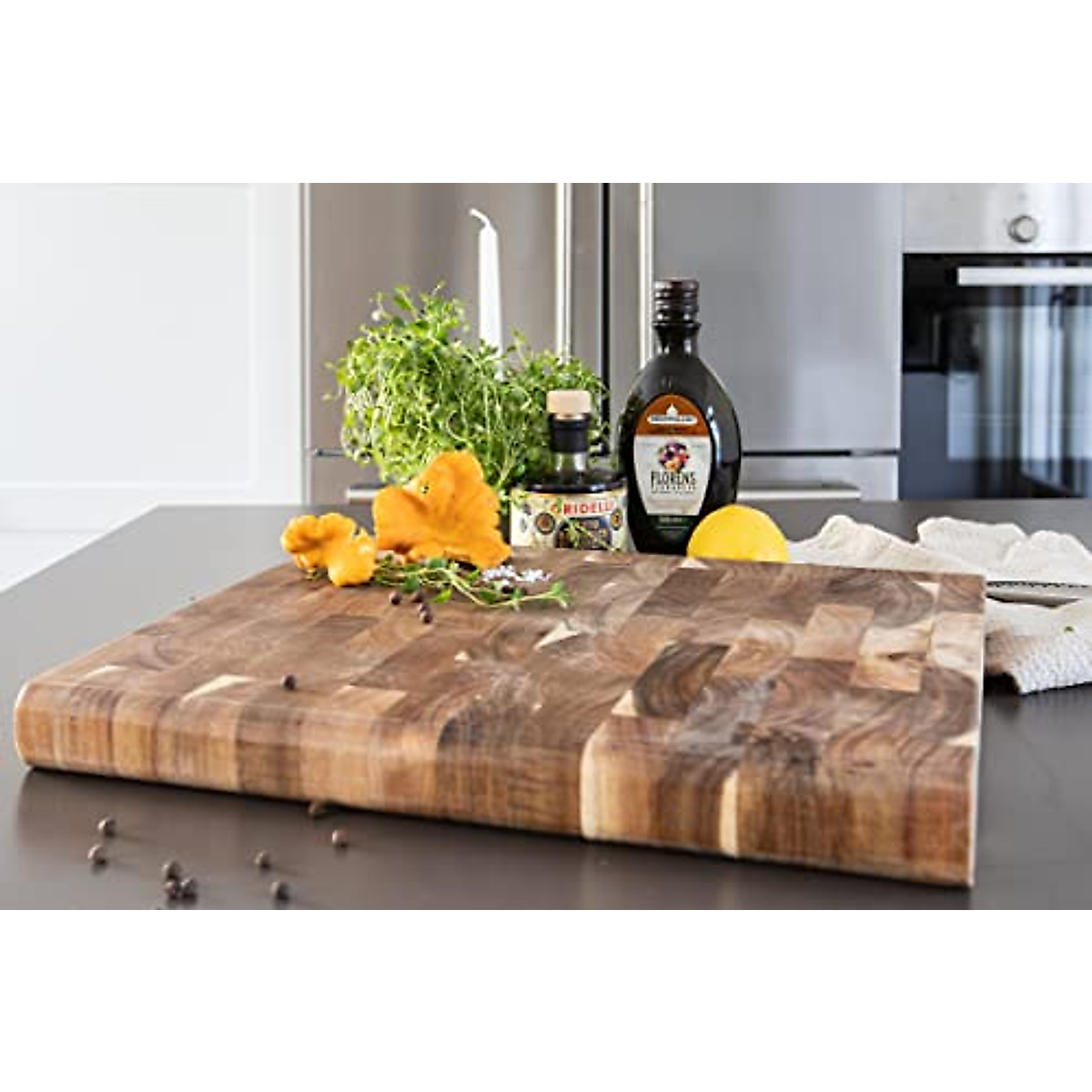 Pellholmen Collection - Large Wooden Cutting Board, Charcuterie Board & Butcher Block, Water-Resistant, Reversible & Knife-Friendly, Acacia Wood, 15.7 x 12 x 1.57 inches