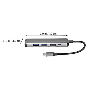 Milisten 1pc Splitter USB a hub Computer USB hub Portable Data hub Multifunction HUB Adapter USB hubs Laptop Adapter USB C Hub Adapter multiport USB hub Camera Divider Aluminum Alloy