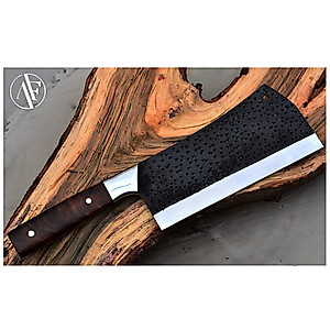 ALZAFASH Cleaver Knife with Sharpening Steel