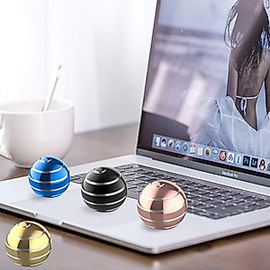 Apqdw Kinetic Desk Toy Ball, 1.54'' Kinetic Desktop Spinning Toys, Optical Illusion Toys for Anxiety, ADHD, Birthday Gift for Dad, Mom, Son, Daughter (39MM, Rainbow-A)