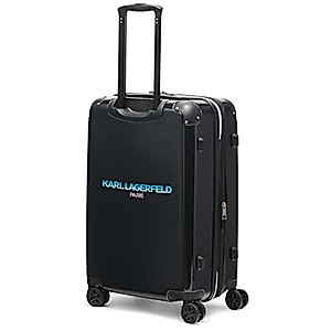 Karl Lagerfeld Paris Flowers 25" Upright Luggage, Black