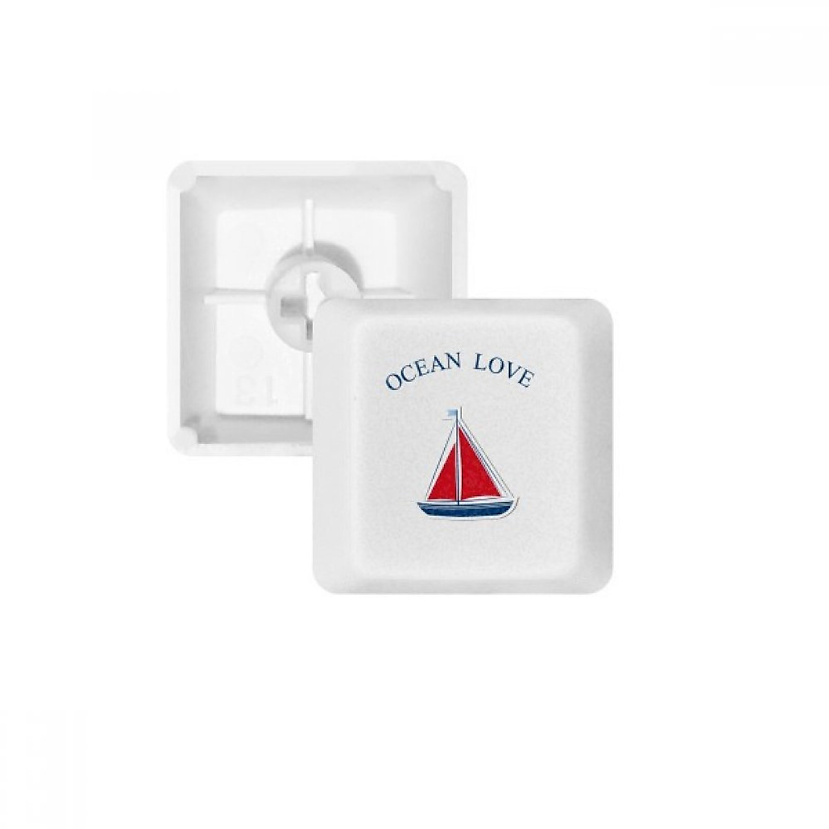 DIYthinker Sailboat Ocean Love Sea Sailing Blue Keycap Mechanical Keyboard PBT Gaming Upgrade Kit