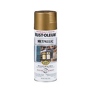 Rust-Oleum 313142 Stops Rust Metallic Spray Paint, 11 oz, Champagne Bronze