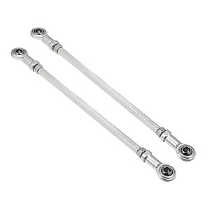 Motoforti 2pcs 238mm Length 8mm Hole Diamete Adjustable Steering Tie Rod Ball Joint for 49cc Electric ATV Go Kart Accessory Steering Column Steering Suspension Silver Tone