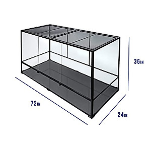 Carolina Custom Cages Terrarium, Giant Deep Extra-Tall 72Lx24Wx36H; Easy Assembly