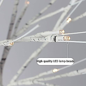 AAMNA White Birch Tree Floor Lamps for Living Room Modern Led Christmas Simulation Tree Standing Lights Living Room Bedside Bedroom Romantic Decoration