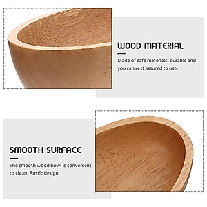 Zerodeko Wooden Bowl, Boat Shaped Long Wood Dough Bowl Decorative Serving Tray for Food, Bread, Fruits, Snack, Dessert Plate Tabletop Centerpiece Decor for Home, Kitchen, Dining