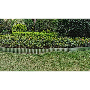 Landscape Edging Borders,Corrugated Metal Garden Lawn Edging for Vegetable,Flower Beds, Patios and Courtyard Fence
