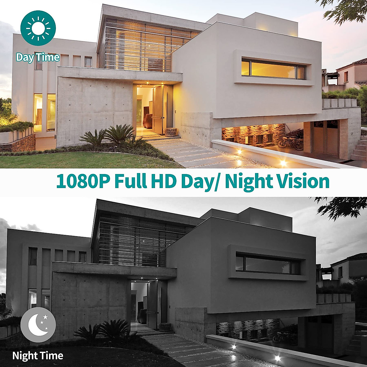 FIYEE Security Cameras Wireless Outdoor Solar Powered, 1080P WiFi Outside Surveillance Camera for Home Security, Lifetime Free Cloud Storage