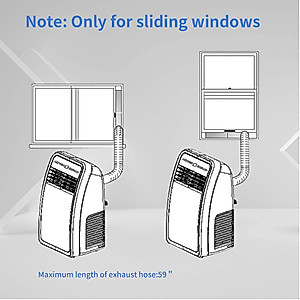 Shinco Sliding Door Air Conditioner Window Sealing Plate with Special Designed Lock Portable Air Conditioners, Adjustable Length Portable AC Vent Kit, 26.57in.-38.58in. Short Plate (Single)