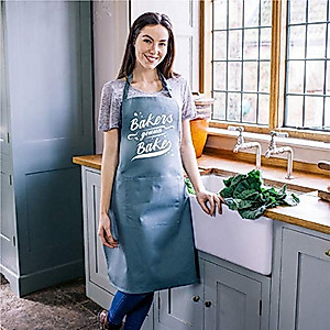 Saukore Funny Baking Aprons for Women Men, Cute Baking Gifts for Bakers, Kitchen Cooking Apron with 2 Pockets - Birthday Housewarming Mother's Day Gifts for Mom Wife Husband Dad Son Sister