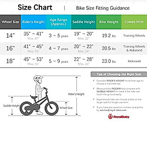 RoyalBaby Space Shuttle 18" Magnesium Alloy Kids Bike w/Dual Disc Brakes, Adjustable Handlebar & Seat, Training Wheels, & Kickstand, Purple