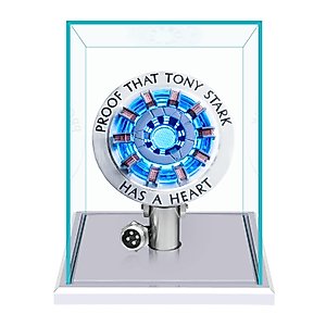 New Version 1:1 Iron Man Arc Reactor MK2, with LED Light,Touch Sensitive, No Remote Control Required,Totally Easy Assembly，USB Charge (with Display Case)
