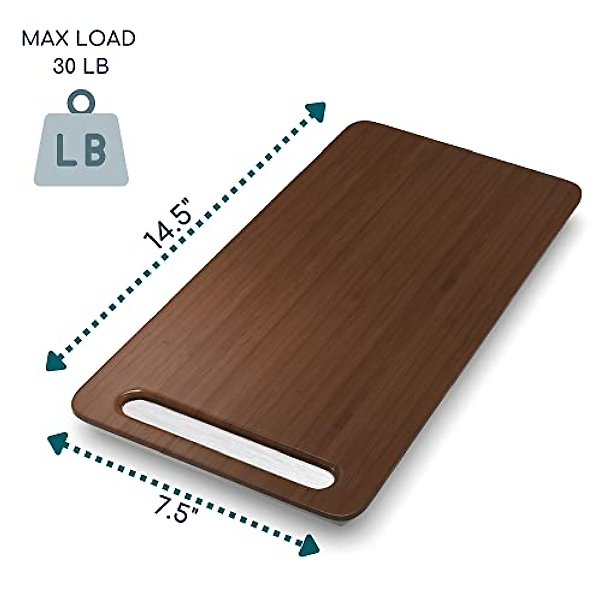 Ibyx Elegant Sliding Tray for Your Coffee Maker & Heavy Kitchen Appliances - Sturdy, Slides Easily from Under The Cabinet (Brown, 7.5”W x 14.5”D)