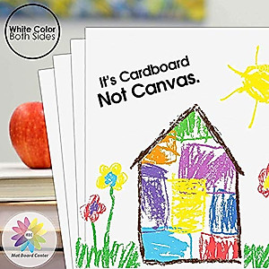 Mat Board Center, Pack of 10, 16x20 Uncut White Color Mats Mat Boards - Acid Free, 4-Ply Thickness, White Core - Great for Pictures, Photos, Framing Backing