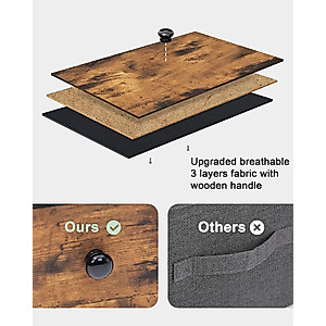 Crestlive Products Tall Dresser, 7-Drawer Fabric Storage Tower, Chests of Drawers - Vertical Organizer Unit for Bedroom, Hallway, Entryway, Nursery, Closets -Wood Top & Handles (Rustic Brown)